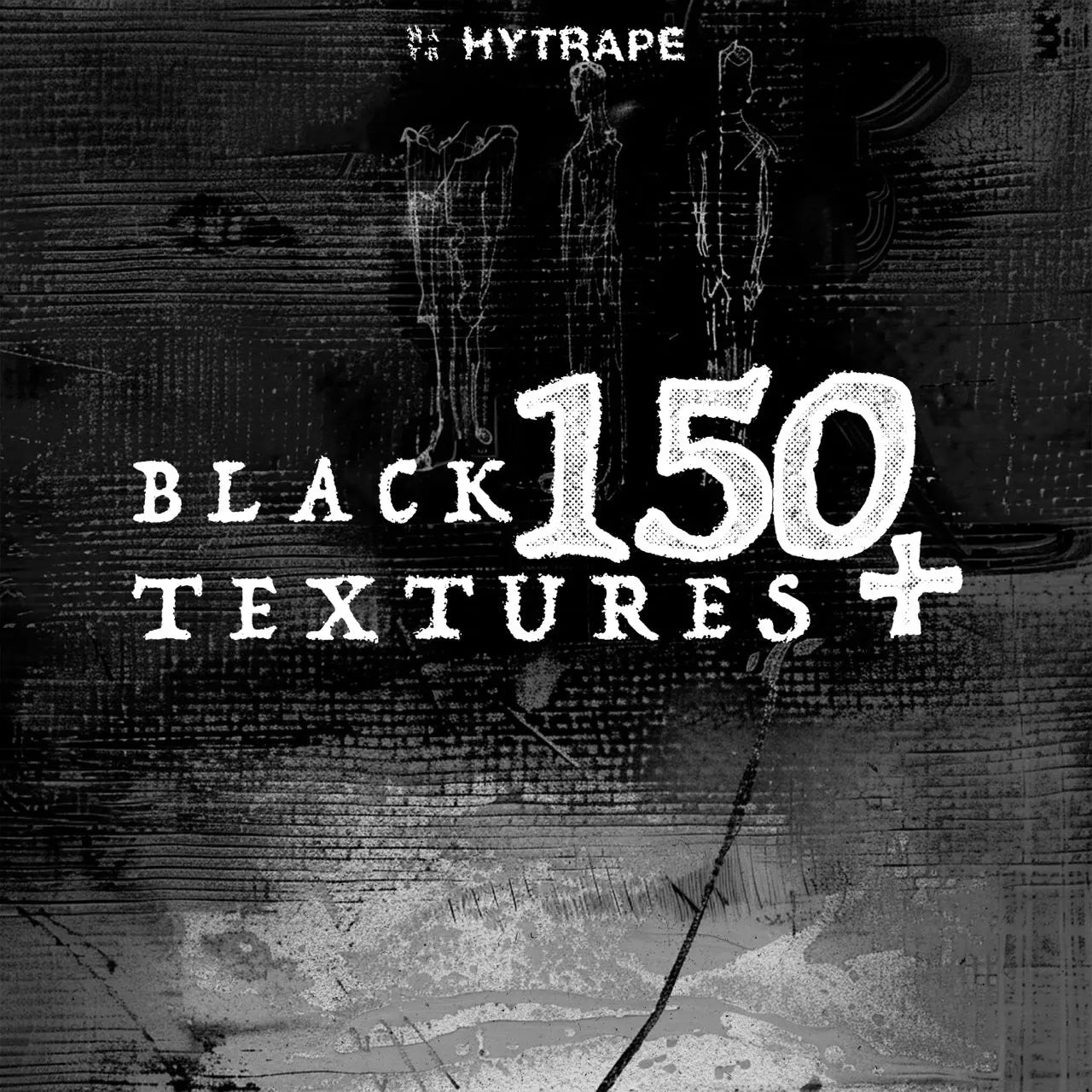 +150 BLACK TEXTURES (Papers, Grunge, Wall, Leather..) - HYTRAPE